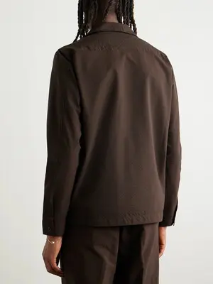 Nn07 Zander 1924 Striped Seersucker Overshirt