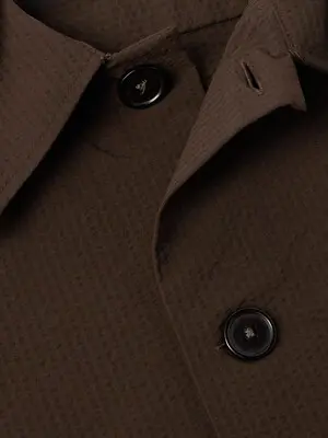 Nn07 Zander 1924 Striped Seersucker Overshirt