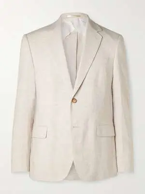 Mr P. Mr P. - Regular-Fit Linen Suit Jacket - Men - Neutrals - 36 Ecru