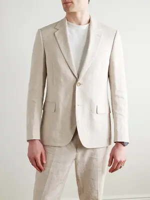 Mr P. Regular-fit Linen Suit Jacket - Neutrals