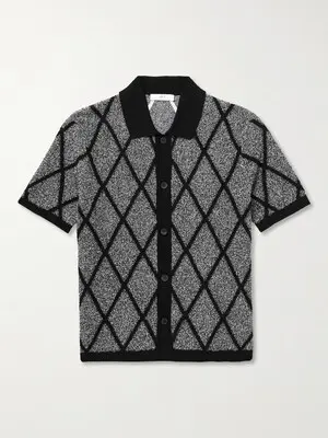 Mr P. Jacquard-knit Organic Cotton-blend Terry Shirt