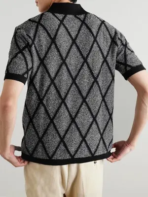 Mr P. Jacquard-knit Organic Cotton-blend Terry Shirt