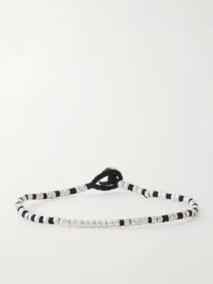 MIKIA Sterling Silver Beaded Bracelet - Black