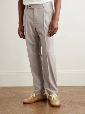 SLOWEAR Venezia 1951 Tapered Pleated Virgin Wool Trousers