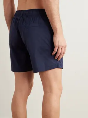 Frescobol Carioca Salvador Straight-leg Mid-length Swim Shorts - Blue