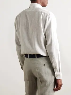 FAVOURBROOK Bridford Cutaway-collar Linen Shirt