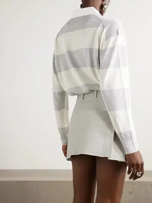 Rabanne Pleated Mini Skirt - Gray