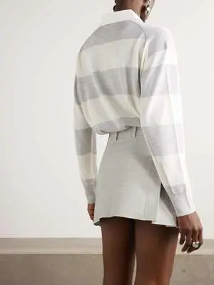 Rabanne Pleated Mini Skirt - Gray