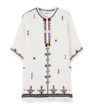 MARANT ETOILE Kressy Embroidered Tunic - Neutrals