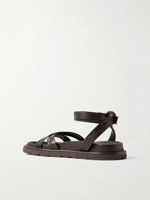 GIANVITO ROSSI Lianne Leather Sandals - Brown