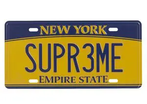 Supreme License Plate