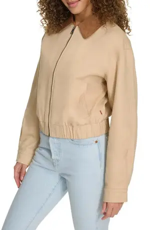 LEVI'S Cotton Bomber Jacket - Tan
