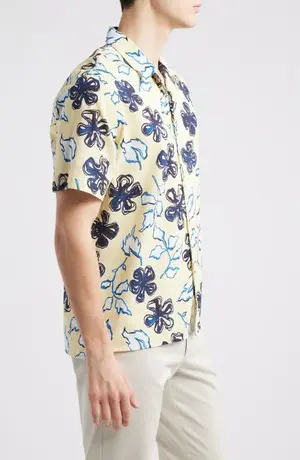 Paul Smith Casual Fit Floral Button-up Shirt - Yellow