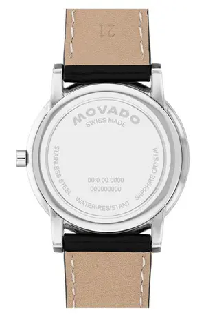 Movado Museum Classic Leather Strap Watch