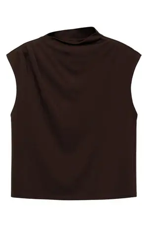 Mango Candela Extended Shoulder Funnel Neck Top