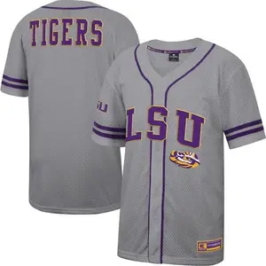 COLOSSEUM Lsu Tigers Free Spirited Baseball Jersey - Gray