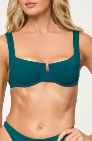 L*Space LSPACE Mako Underwire Bikini Top Deep Teal