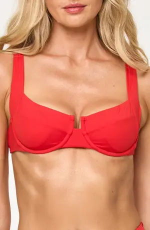 L*Space LSPACE Mako Underwire Bikini Top Flame