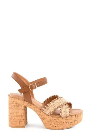Seychelles Bravo Wedge Sandal - Tan-natural