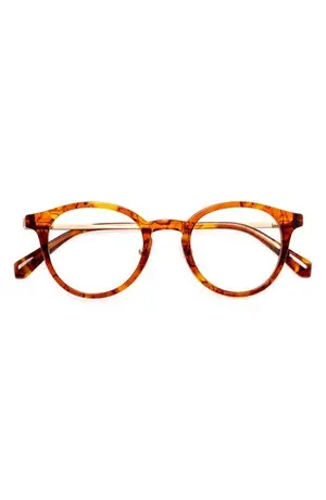 Eyebobs 45mm Round Reading Glasses - Orange Agate/gold Temples
