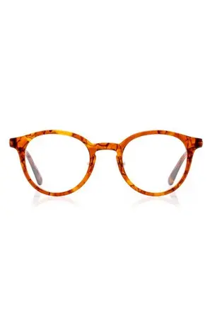 Eyebobs 45mm Round Reading Glasses - Orange Agate/gold Temples