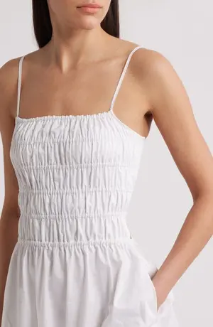 Solid & Striped The Delta Cotton Mini Sundress - Optic White