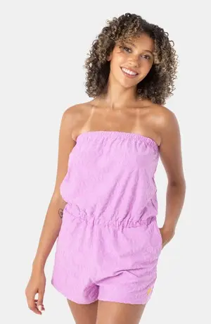 Roxy Special Feeling Strapless Cover-up Romper - Lilac
