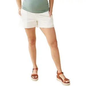 INGRID & ISABEL Maternity Utility Shorts - Off-white