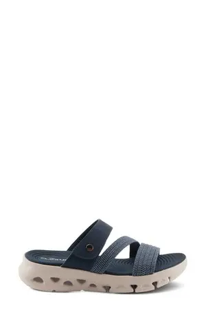 SPRING STEP SHOES Galvanesa Platform Wedge Slide Sandal - Navy