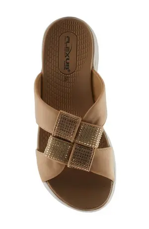 SPRING STEP SHOES Geovani Rhinestone Wedge Slides