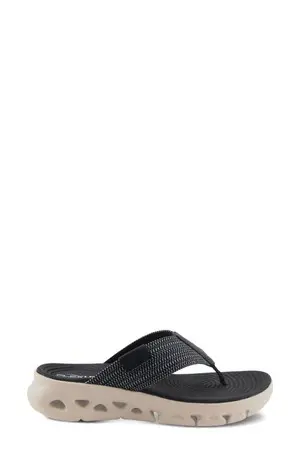 SPRING STEP SHOES Galla Platform Wedge Flip Flop - Black