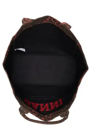 GANNI Xxl Leopard Print Shopper