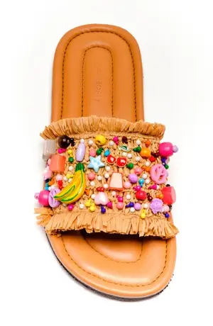 Free People Shipwrecked Beaded Slide Sandal