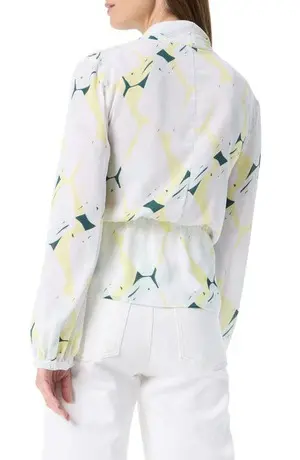 DO BY DEE OCLEPPO Margot Abstract Print Faux Wrap Peplum Top