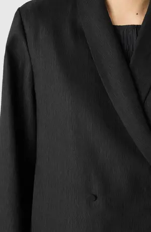 Eileen Fisher Shawl Collar Double Breasted Jacket