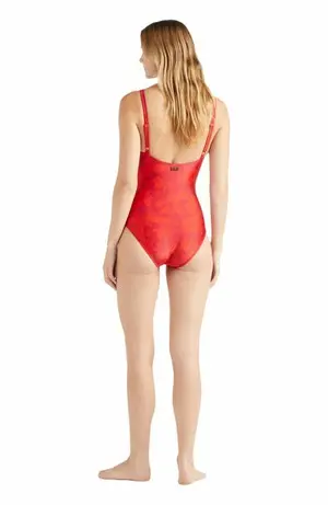 Vilebrequin Flower Power Underwire One-piece Swimsuit - Lipstick