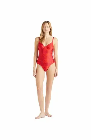 Vilebrequin Flower Power Underwire One-piece Swimsuit - Lipstick