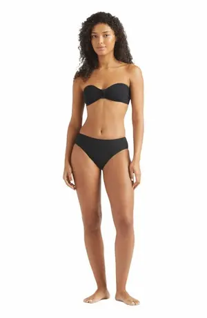 Vilebrequin Solid Ring Bandeau Bikini Top - Noir