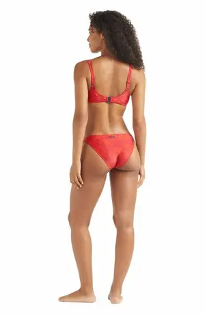 Vilebrequin Flower Power Side Tie Bikini Bottom - Lipstick