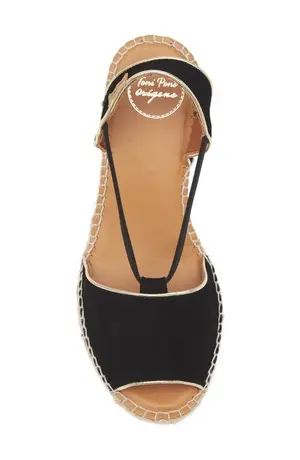 TONI PONS Bilda Espadrille Wedge Sandal - Black