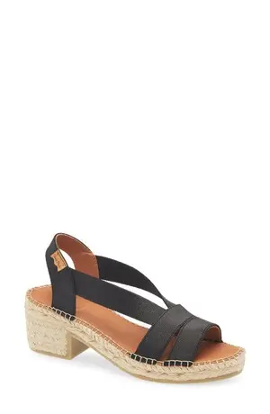TONI PONS Dama Espadrille Platform Sandal - Black