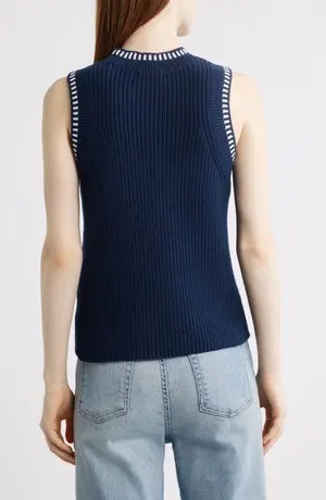 525 America 525 Zoey Cable Stitch Sweater Vest