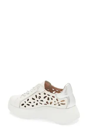 WONDERS Perforated Leather Platform Sneakers