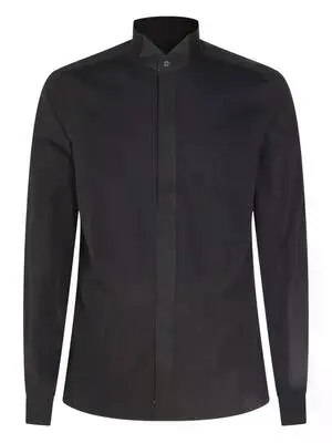 Canali Cotton Tuxedo Shirt - Black