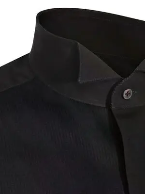 Canali Cotton Tuxedo Shirt - Black