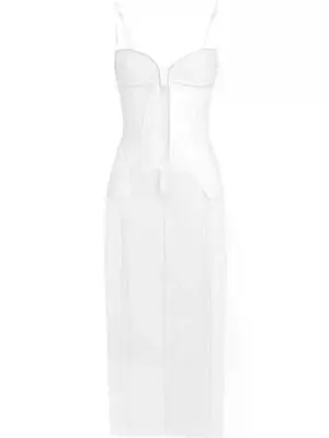 Dolce & Gabbana Corset-style Midi Dress - White