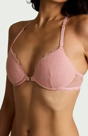 Pepper Lace Racerback Lift Up Bra - Rosette