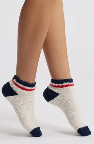 Barefoot Dreams Cozychic® Stripe Ankle Socks - Marine Multi
