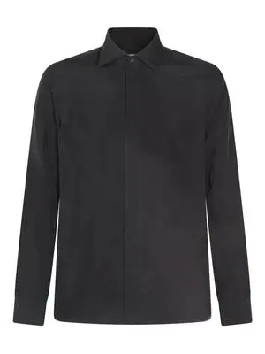 Canali Silk Shirt - Black