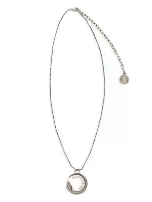Roberto Cavalli Logo-charm Necklace - Silver